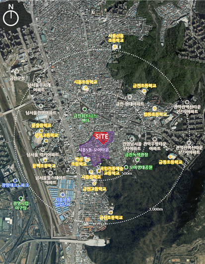 금천구 시흥5동 모아타운 2,151세대 내 모아주택 393세대 통합심의 최초 통과